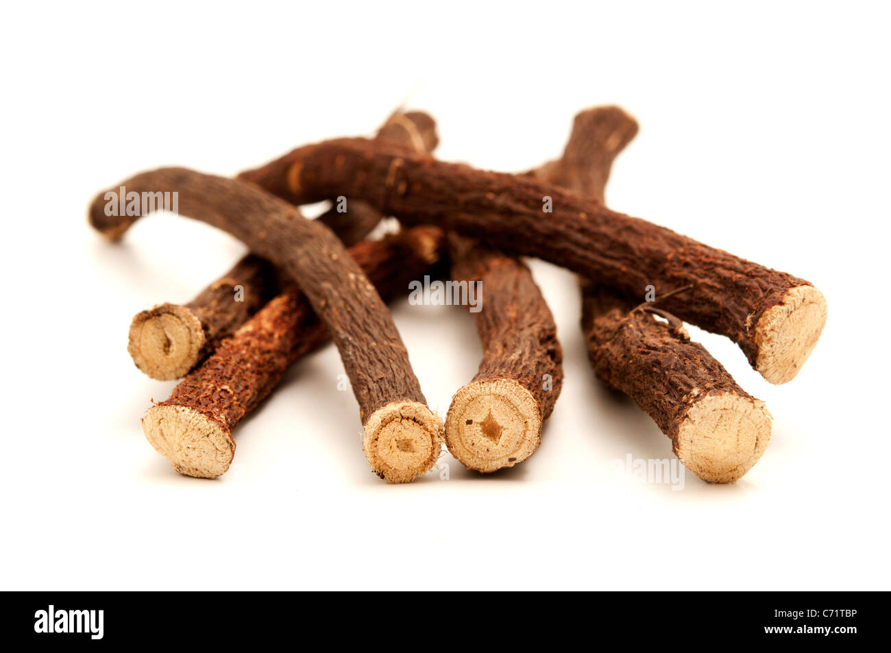 Close up licorice roots Cut Out Stock Images & Pictures - Alamy