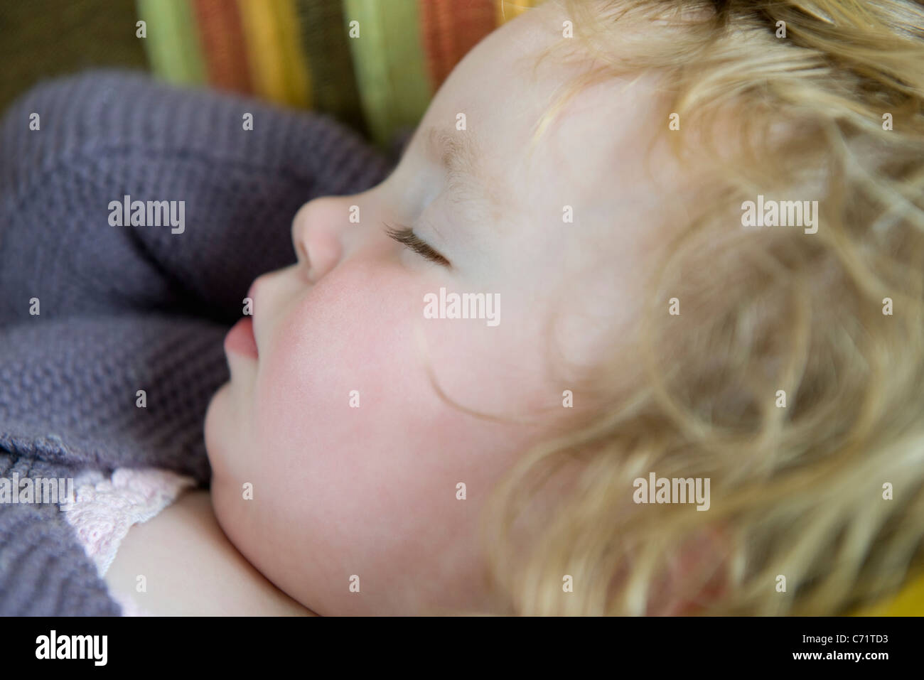 Baby girl sleeping, portrait Stock Photo - Alamy