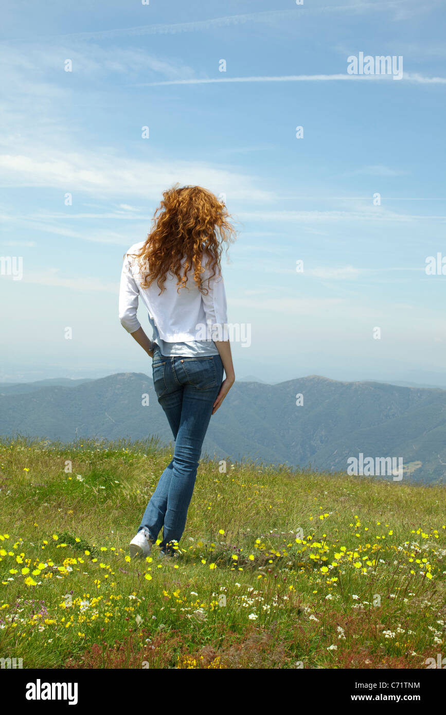 Redheaded woman rear view hi-res stock photography and images - Alamy