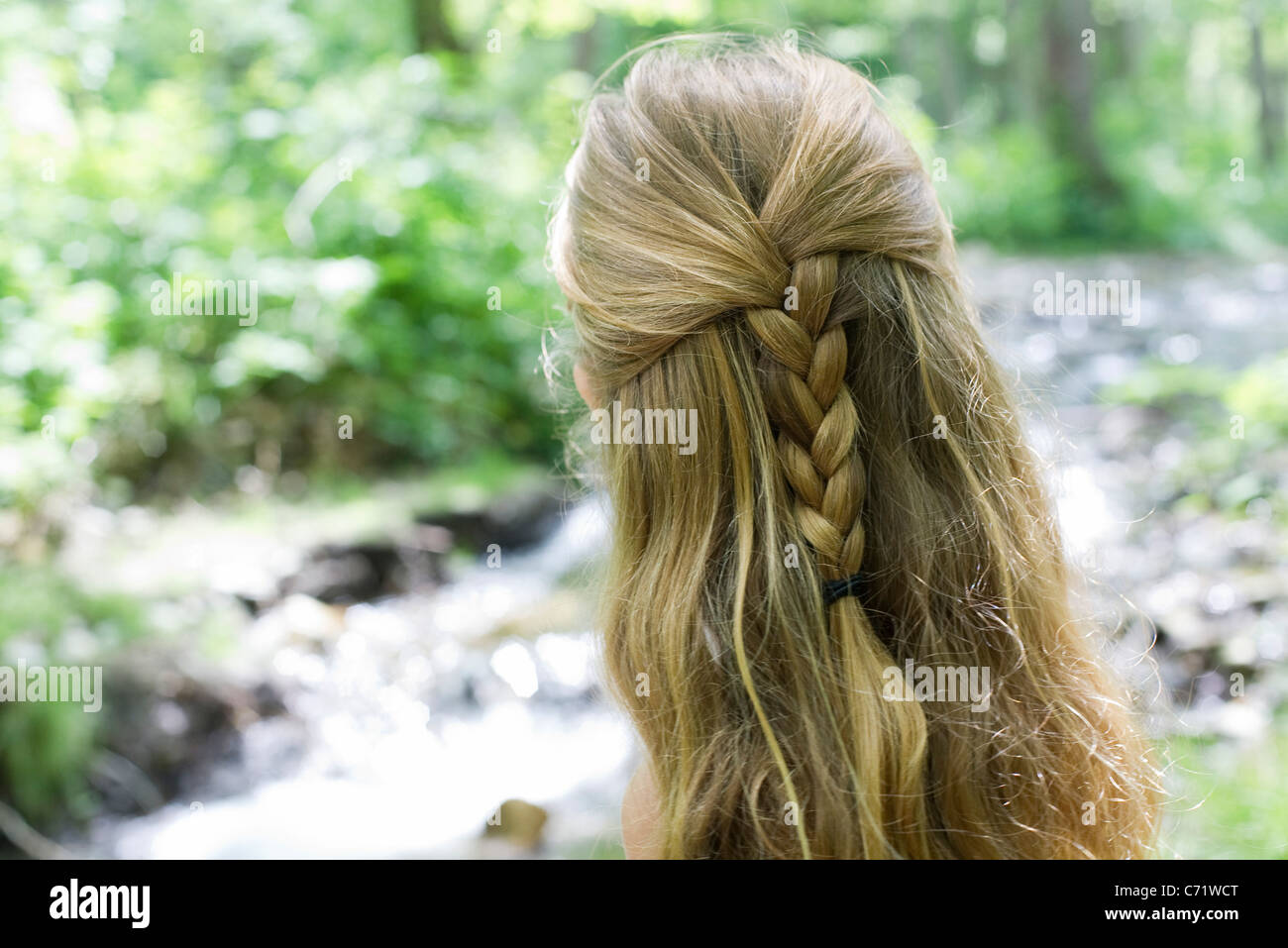 Girls face in rear view hi-res stock photography and images - Alamy