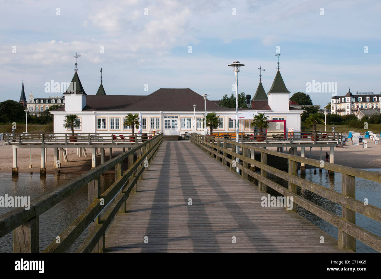Ahlbeck pier, Usedom Island, Baltic Sea, Mecklenburg-Vorpommern ...