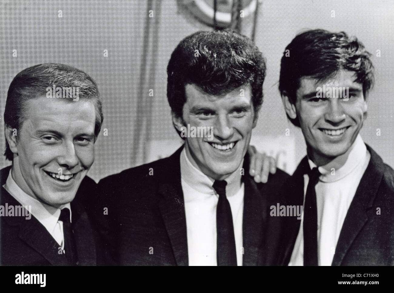 THE BIG THREE UK pop group in late 1962. From l: Brian Griffiths, John ...