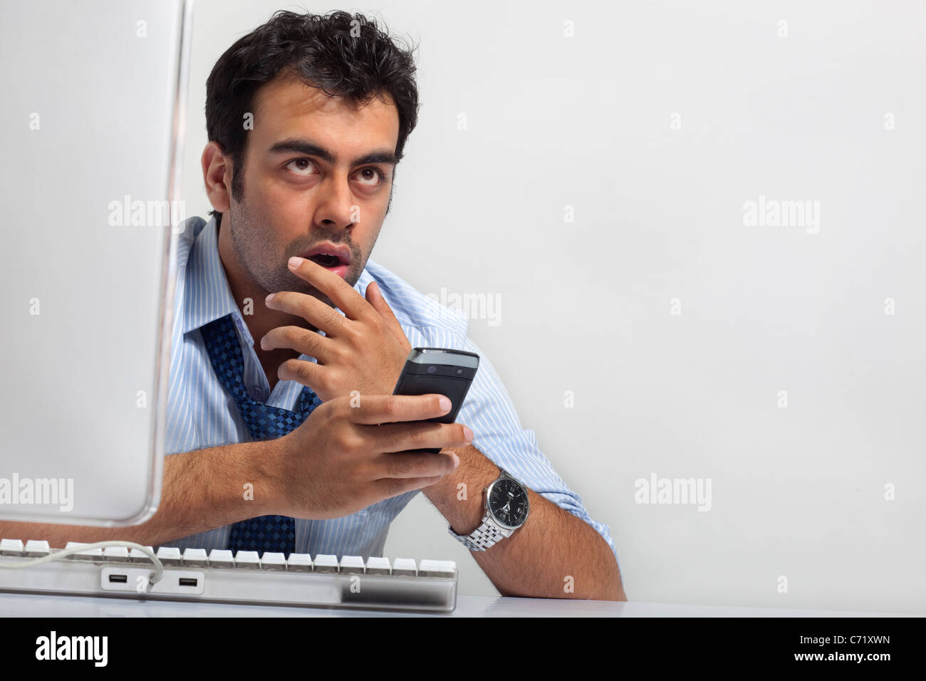 Businessman executive thinking Stock Photo - Alamy