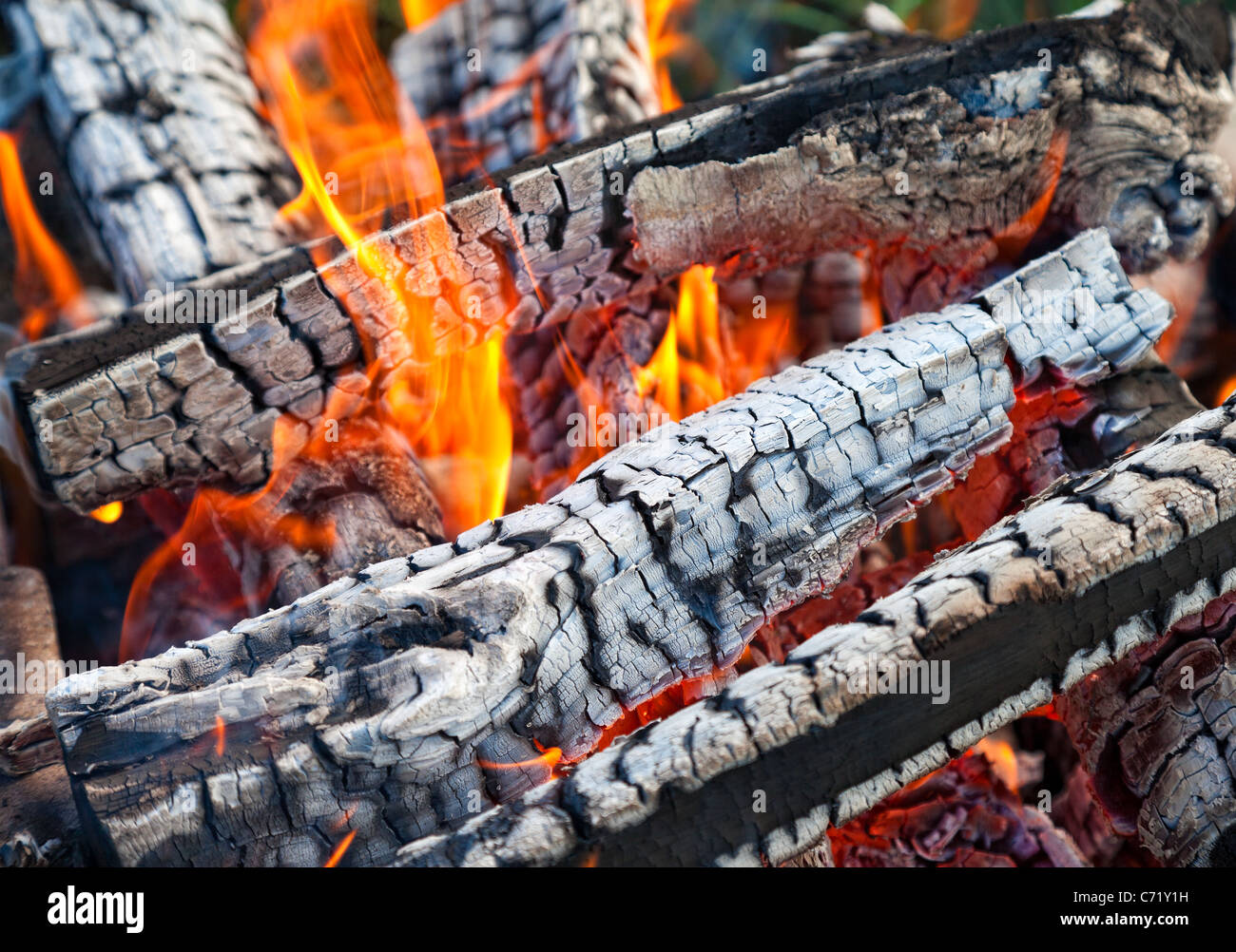 Closeup of a warm fire burning in a fireplace Stock Photo - Alamy