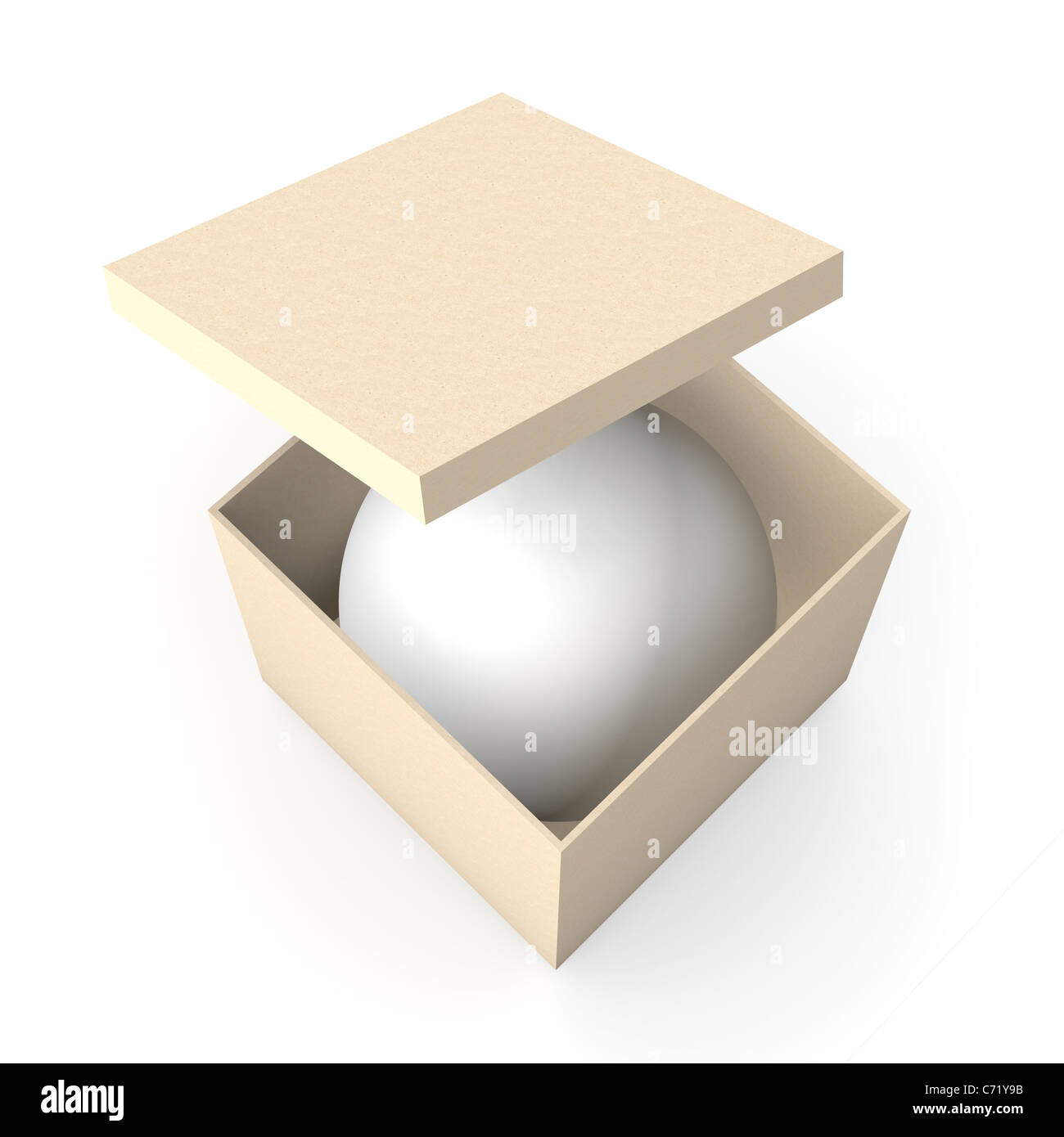 Sphere in a box Stock Photo - Alamy