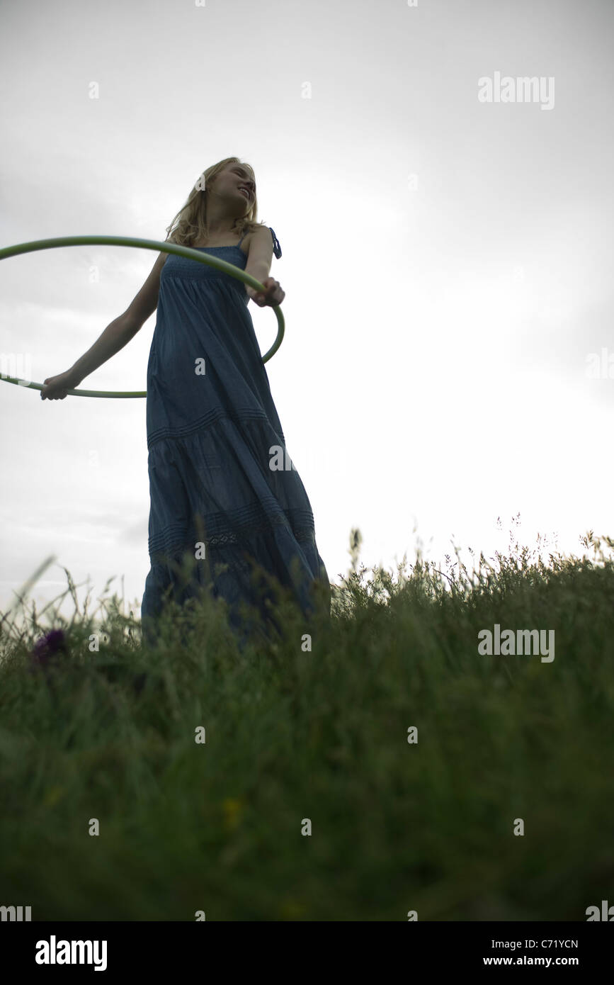 Woman Hula Hoop Happy High Resolution Stock Photography and Images - Alamy