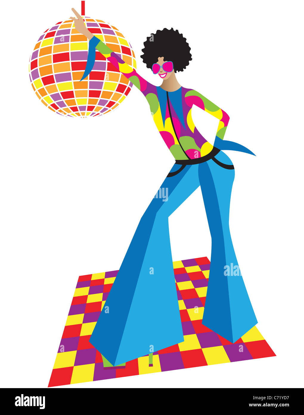 Illustration of disco retro dancers Stock Photo - Alamy Illustration of disco retro dancers Stock Photo - Alamy