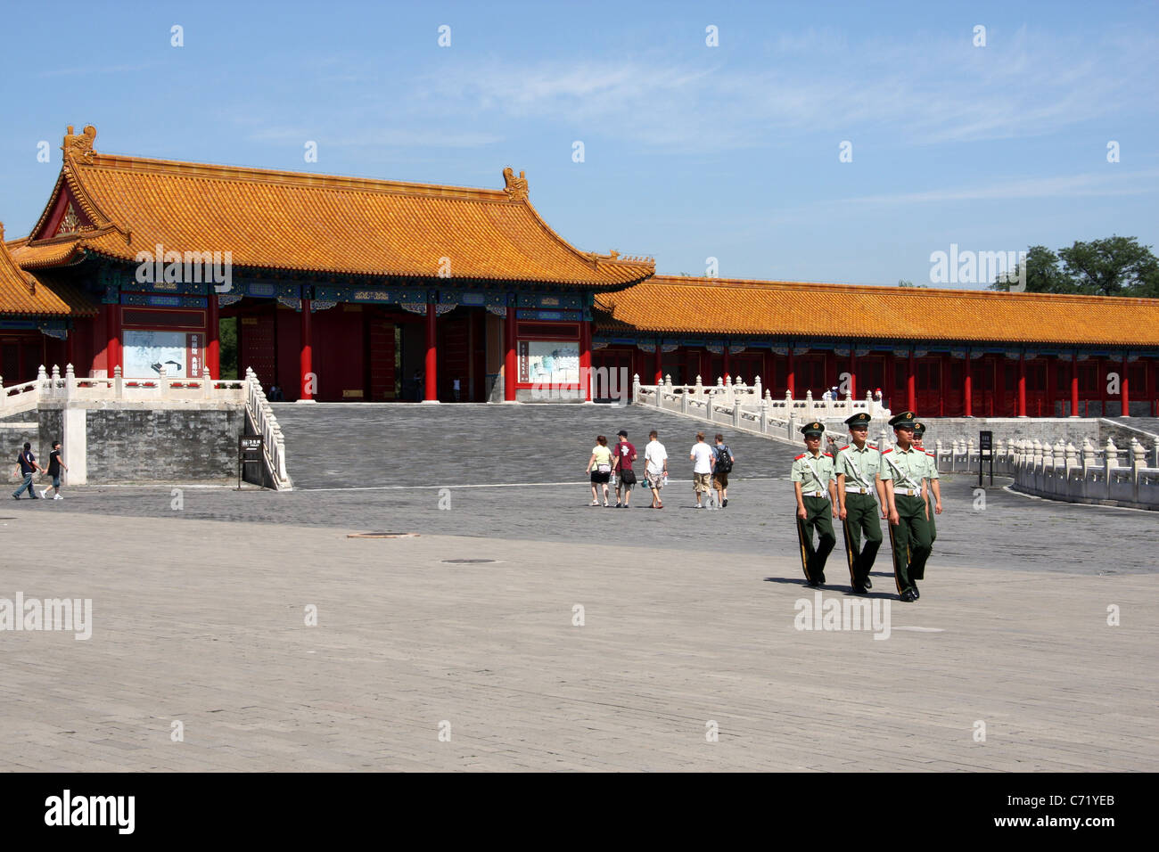 Four Palace Guards at the First Courtyard, Forbidden City, Beijing ...
