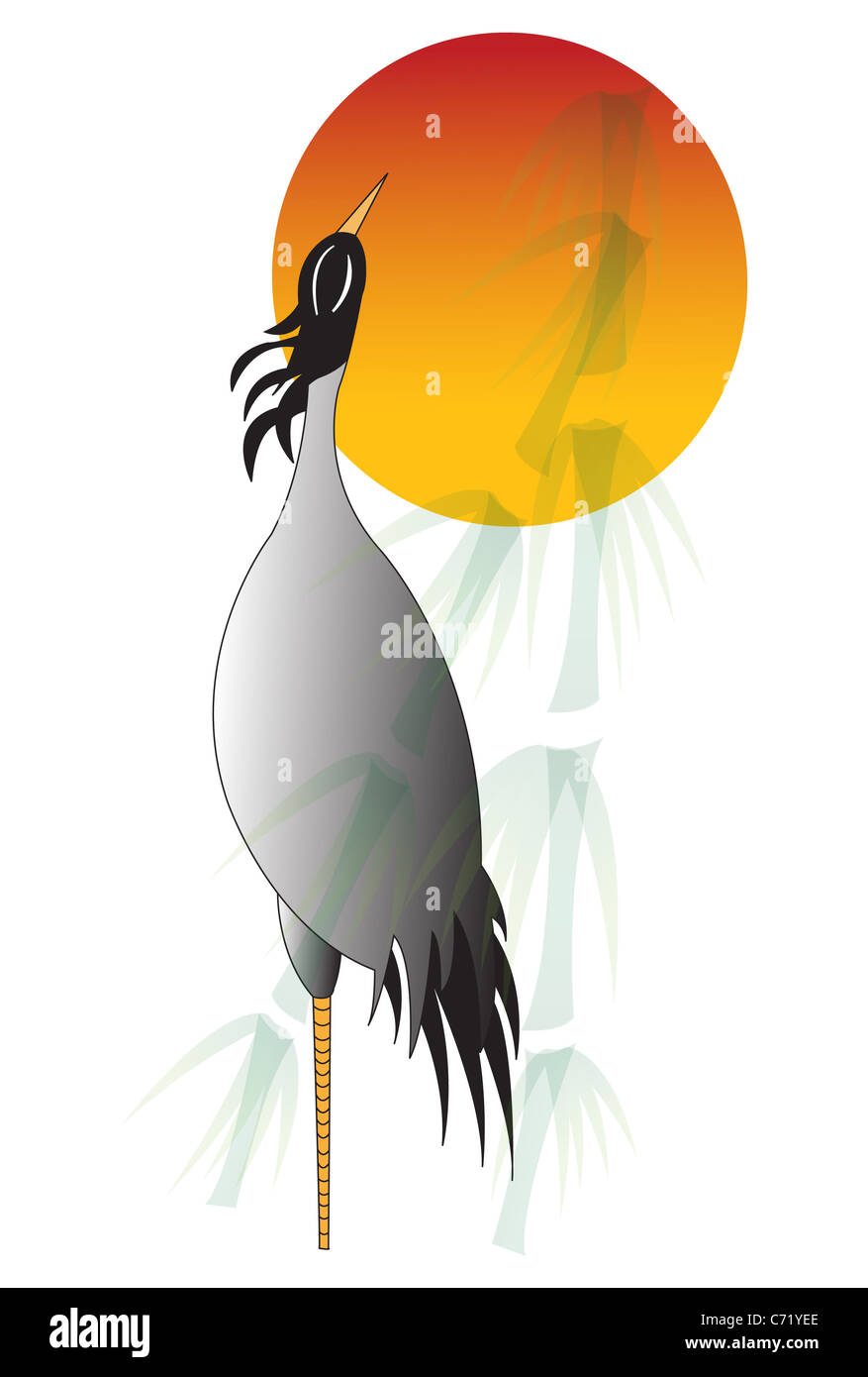 Crane feathers Cut Out Stock Images & Pictures - Alamy