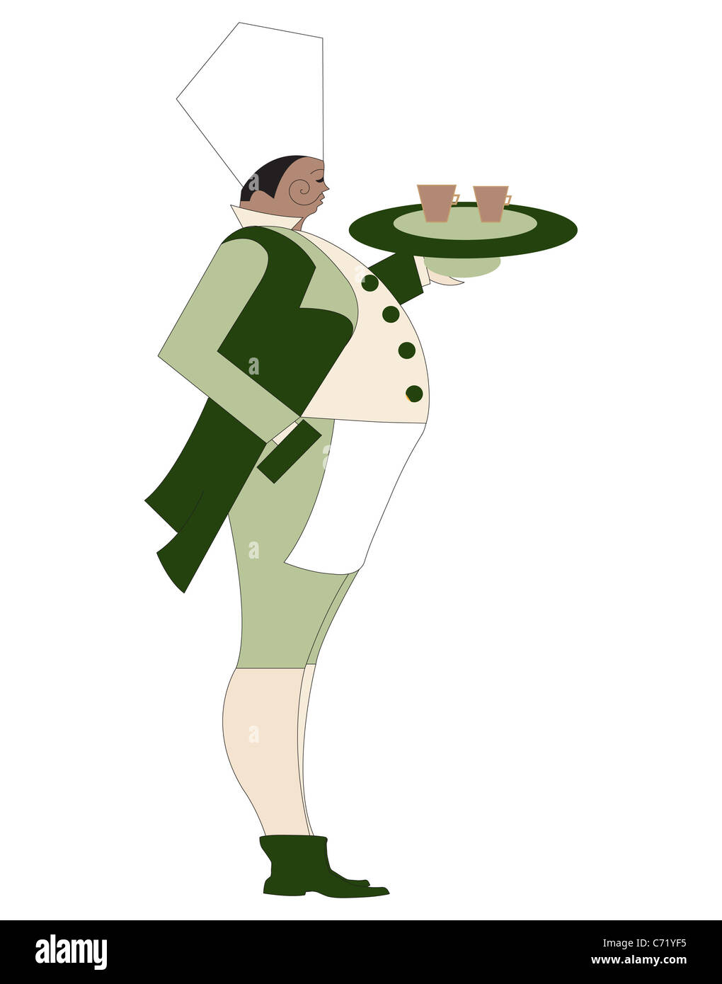 Illustration of a cook Stock Photo - Alamy