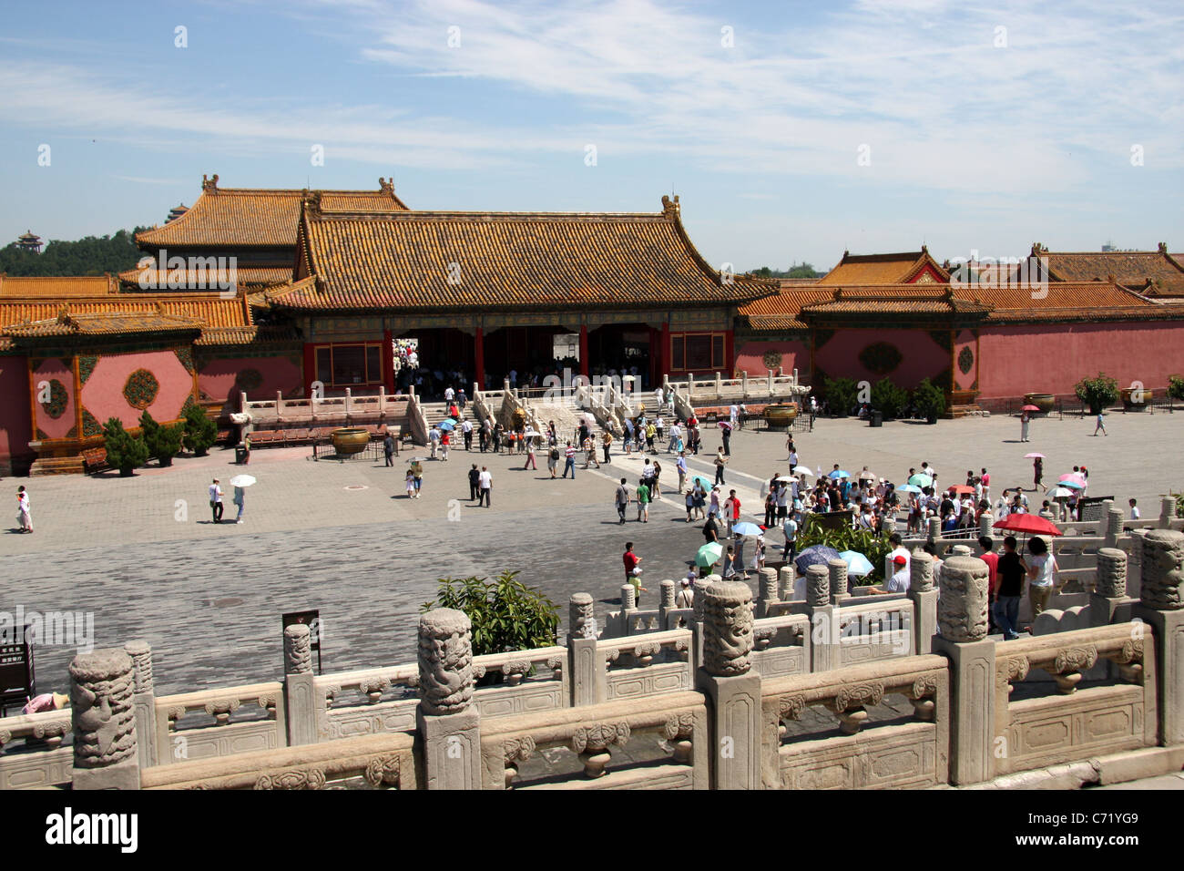 The gate to the Inner Court, near north end of Forbidden City, Beijing ...