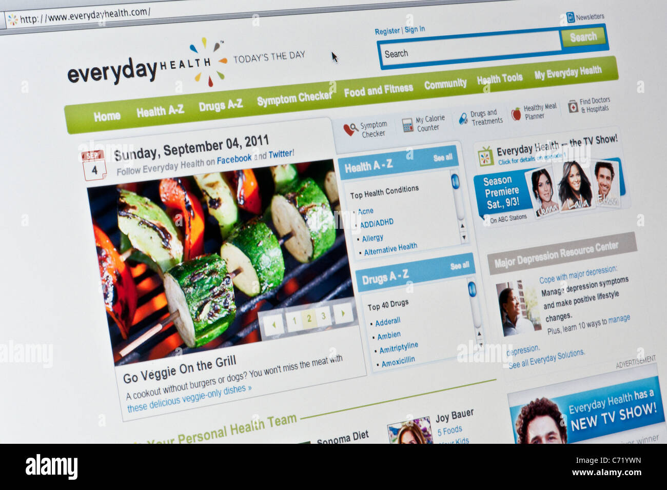Close up of the Everyday Health logo as seen on its website. (Editorial ...