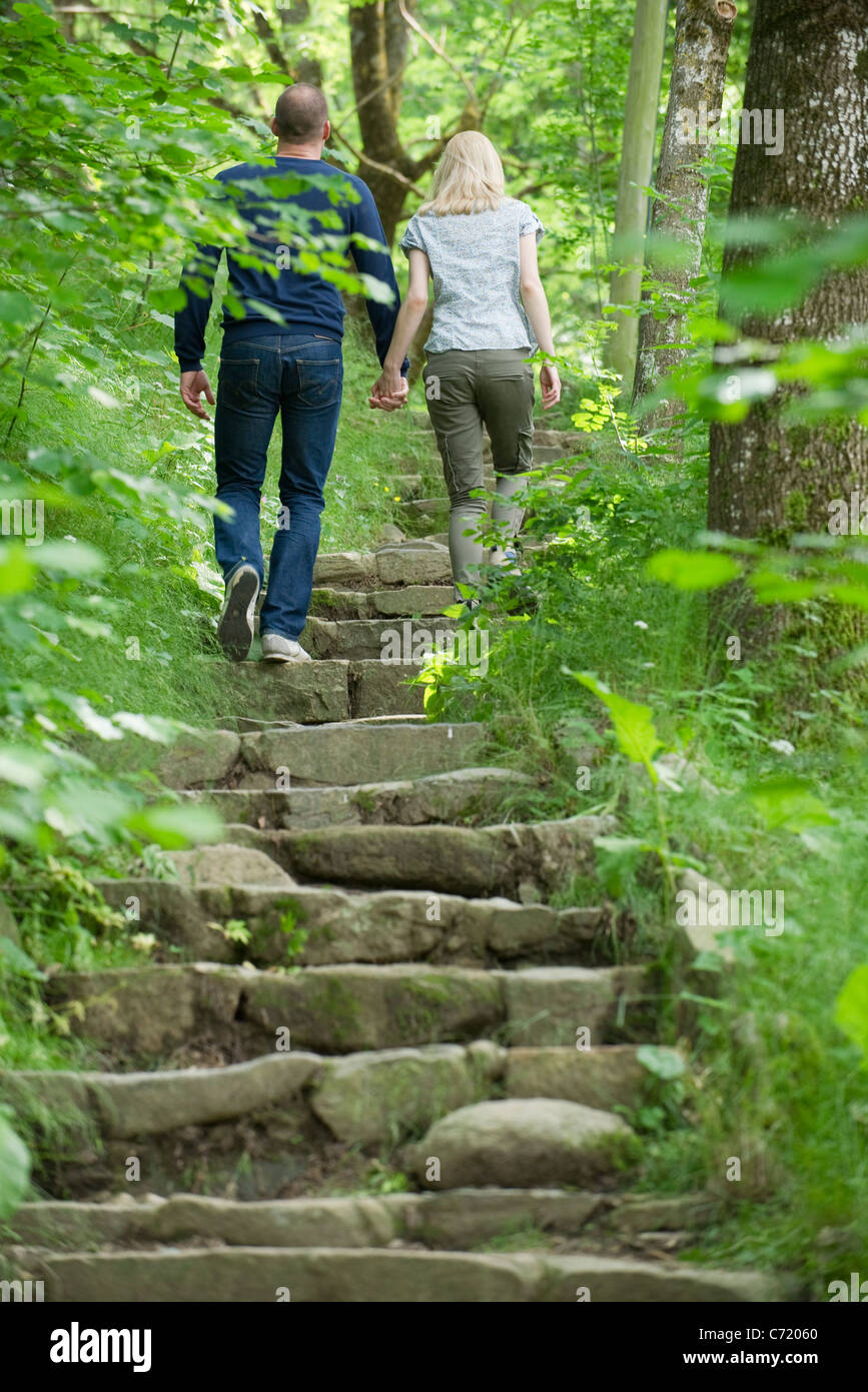 Man And Woman Going Up Steps High Resolution Stock Photography and ...