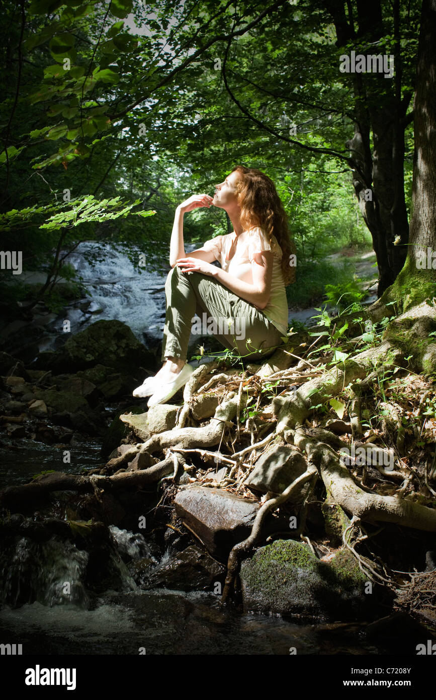 One woman hand in stream outdoors hi-res stock photography and images ...