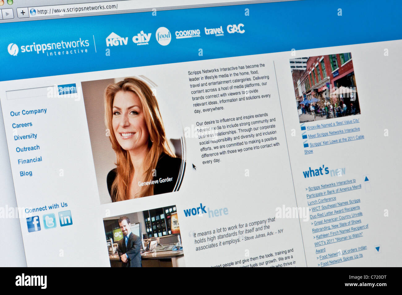 Close up of the Scripps Networks logo as seen on its website ...