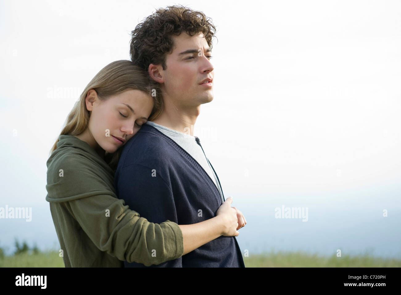 Couple embracing outdoors Stock Photo - Alamy Couple embracing outdoors Stock Photo - Alamy
