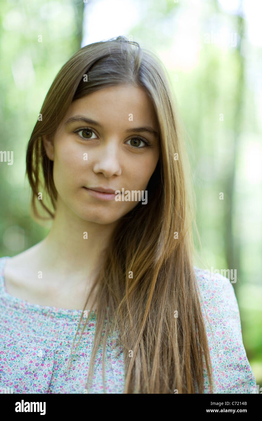 Young woman in nature, portrait Stock Photo - Alamy