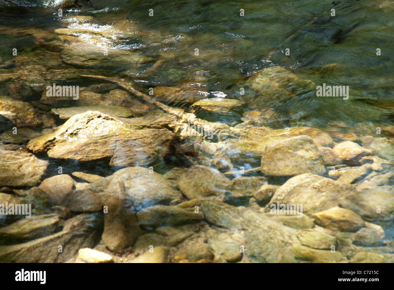 Clear river with rocks Stock Photo - Alamy