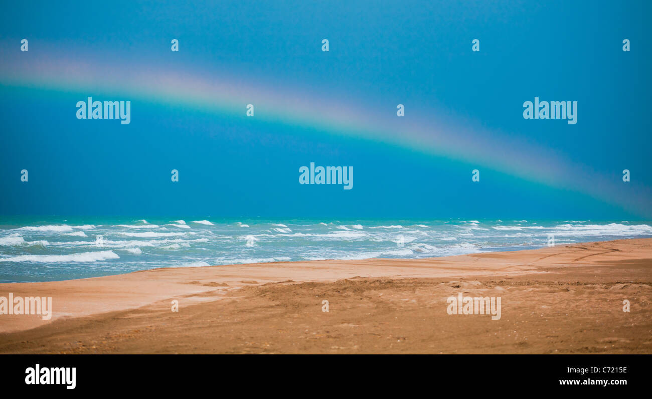 Overcast landscape on Karatas beach, Adana county, Turkey Stock Photo ...