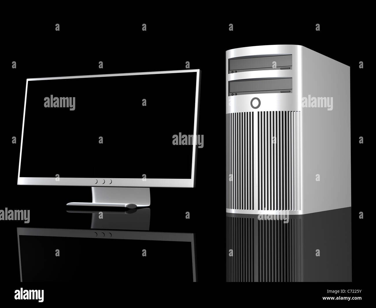Workstation setup Black and White Stock Photos & Images - Alamy