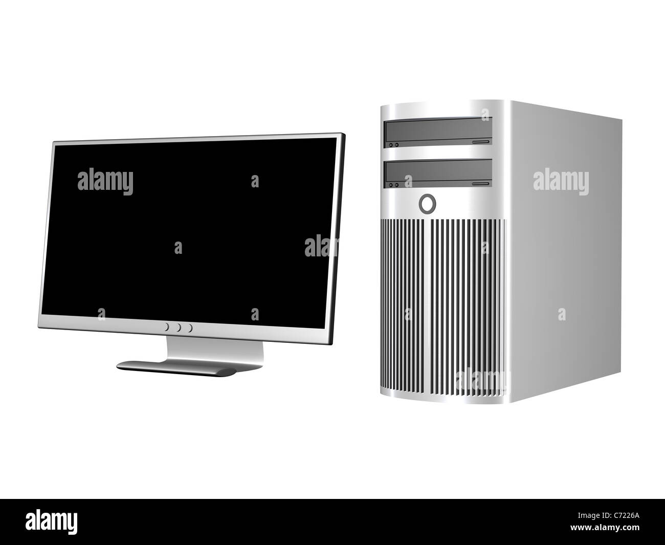 Workstation setup Cut Out Stock Images & Pictures - Alamy
