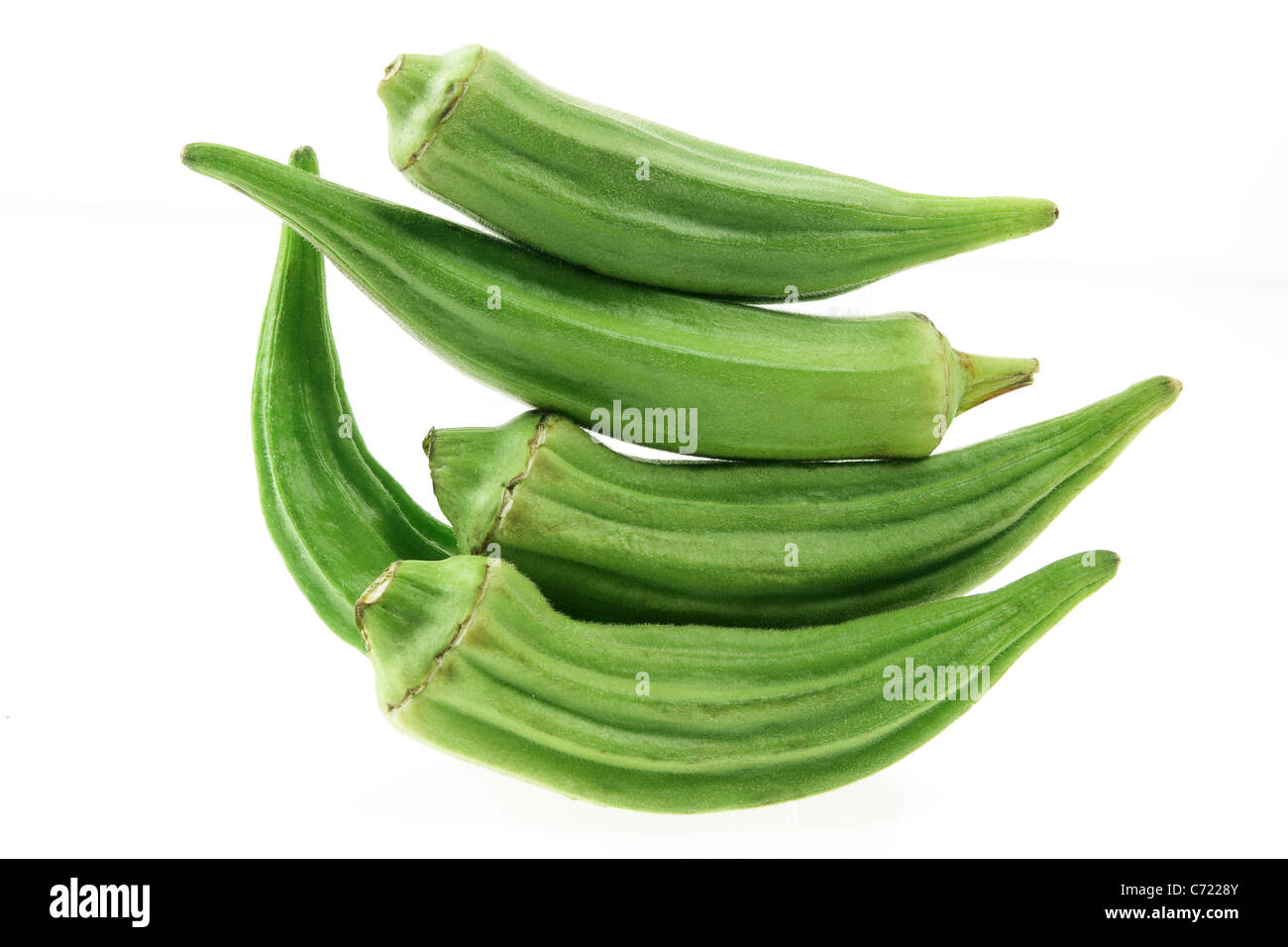 Stack of Okras Stock Photo - Alamy