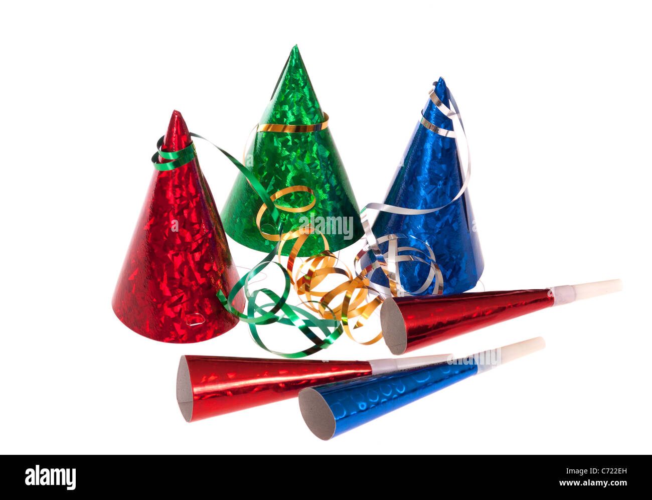 Party popper blue Cut Out Stock Images & Pictures - Alamy