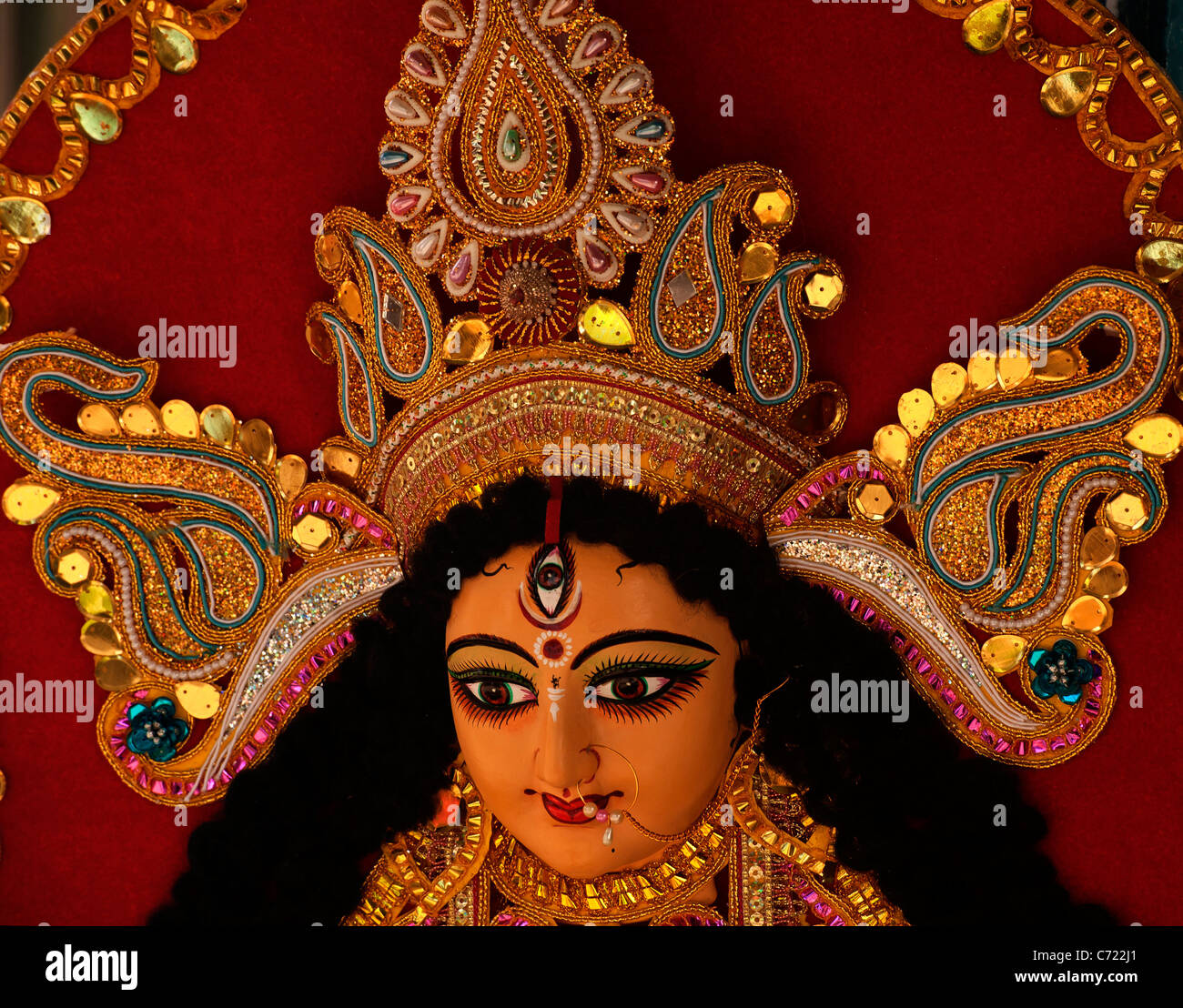 Durga -the Divine,Enchantress,in,full,Regalia Stock Photo - Alamy