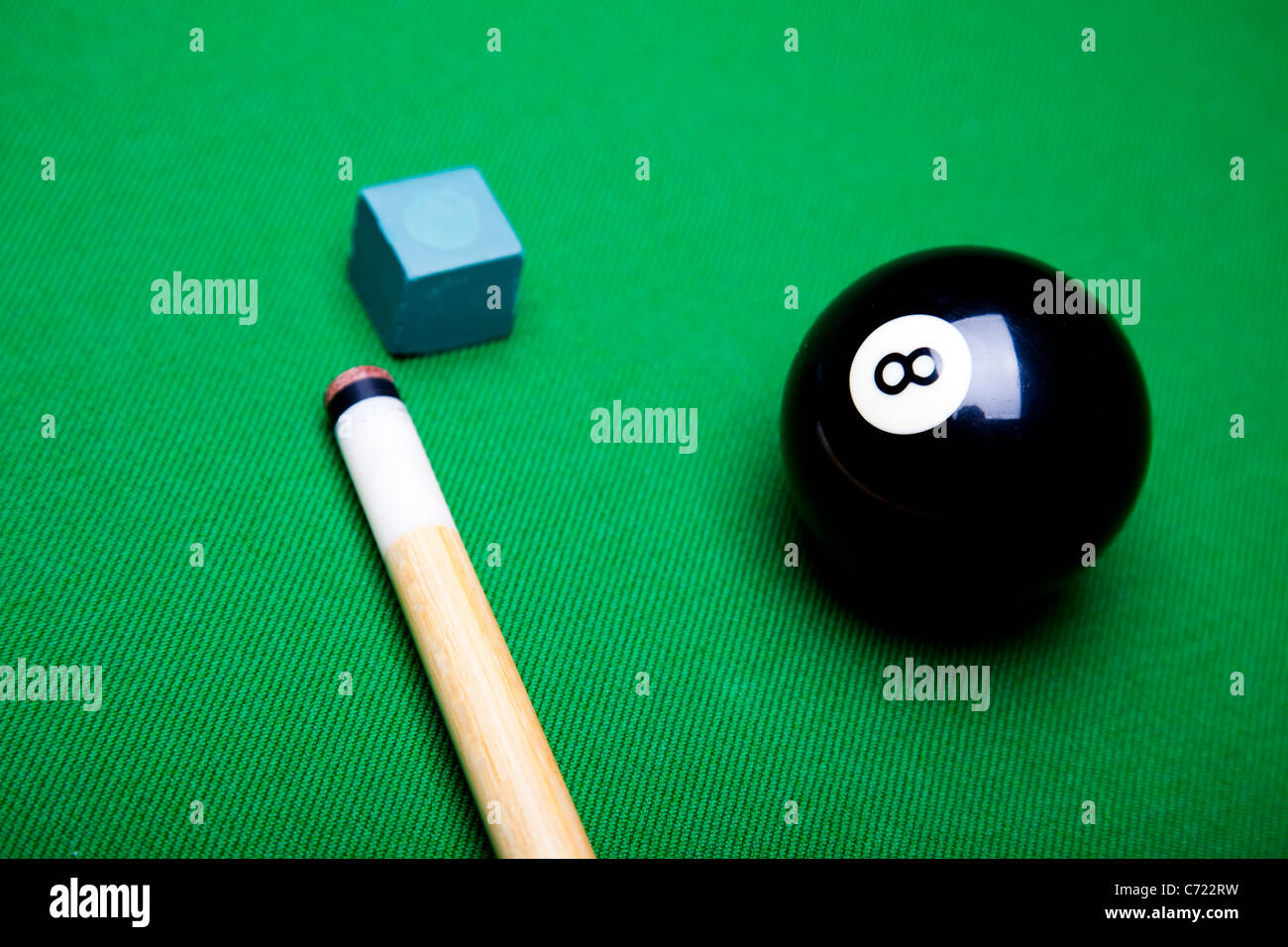 Billiard table and balls Stock Photo - Alamy