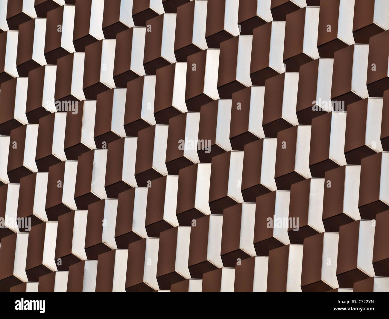 Mid century architectural abstract on a large commercial building Stock ...