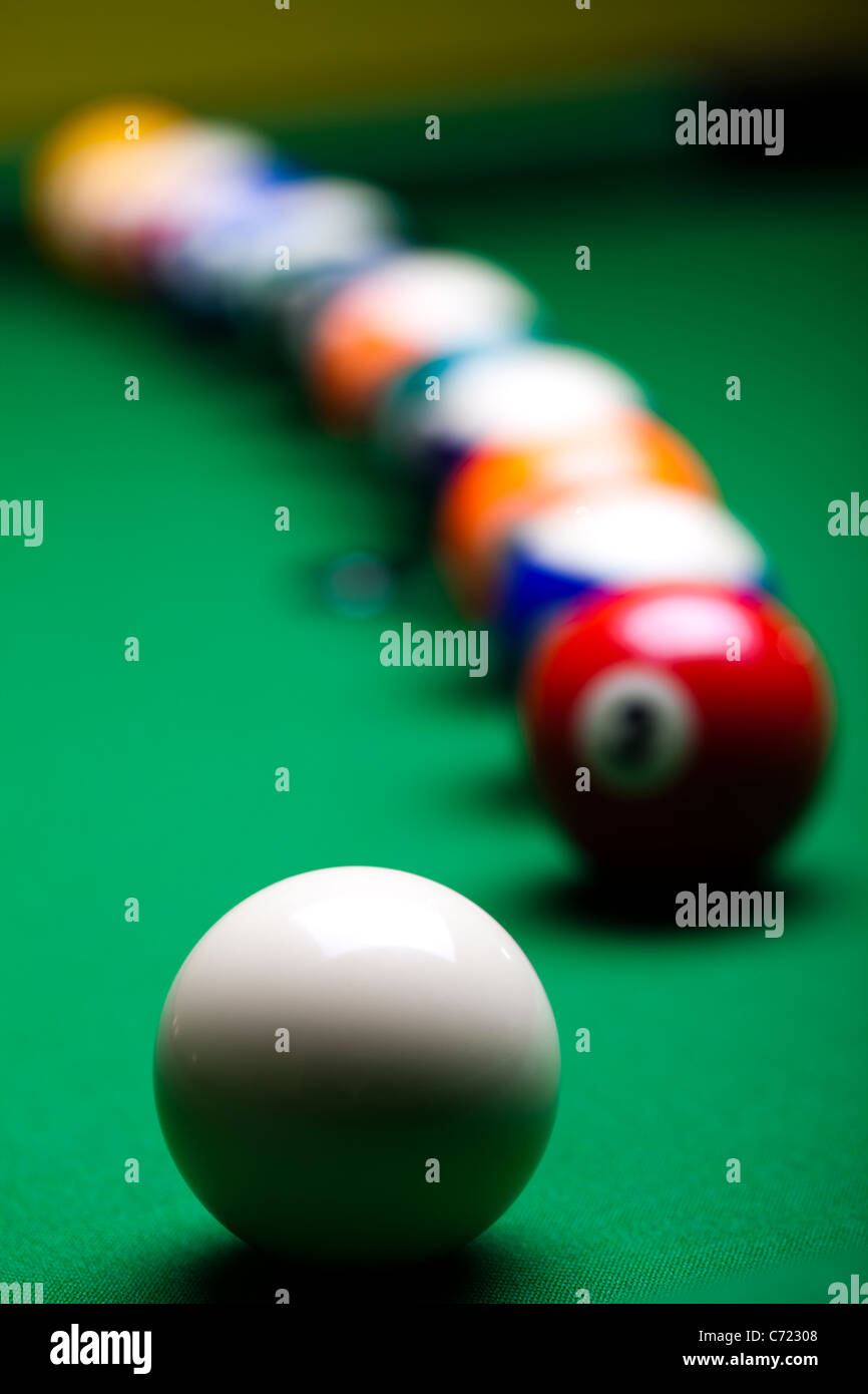 Close-up billiard balls Stock Photo - Alamy