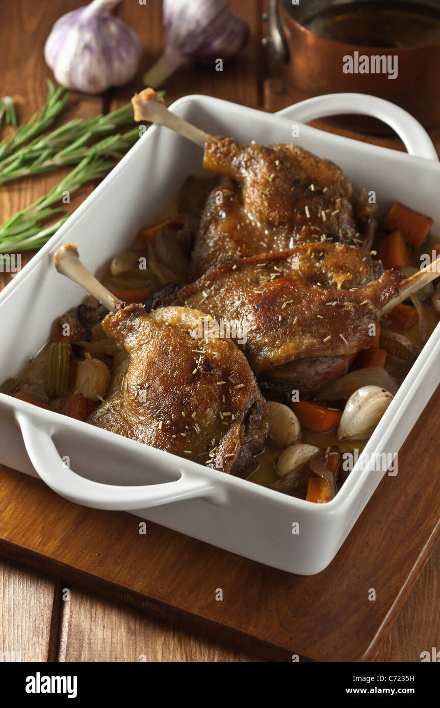 Confit of duck. Confit de canard Stock Photo - Alamy