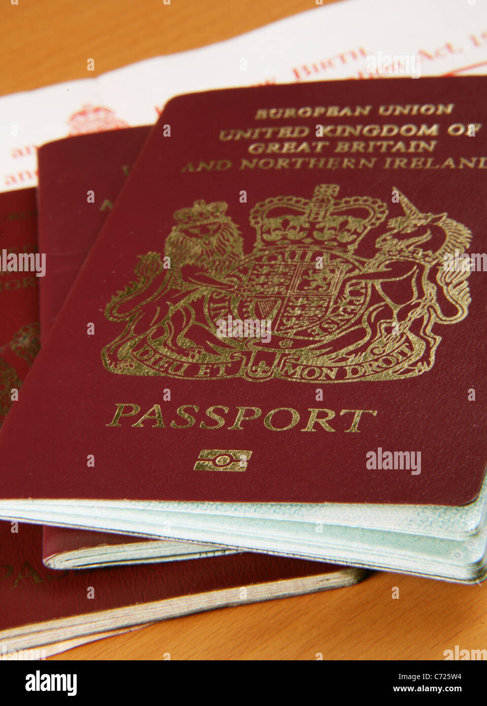 UK Passports; Forgery and Illegal Immigration Concept Stock Photo - Alamy