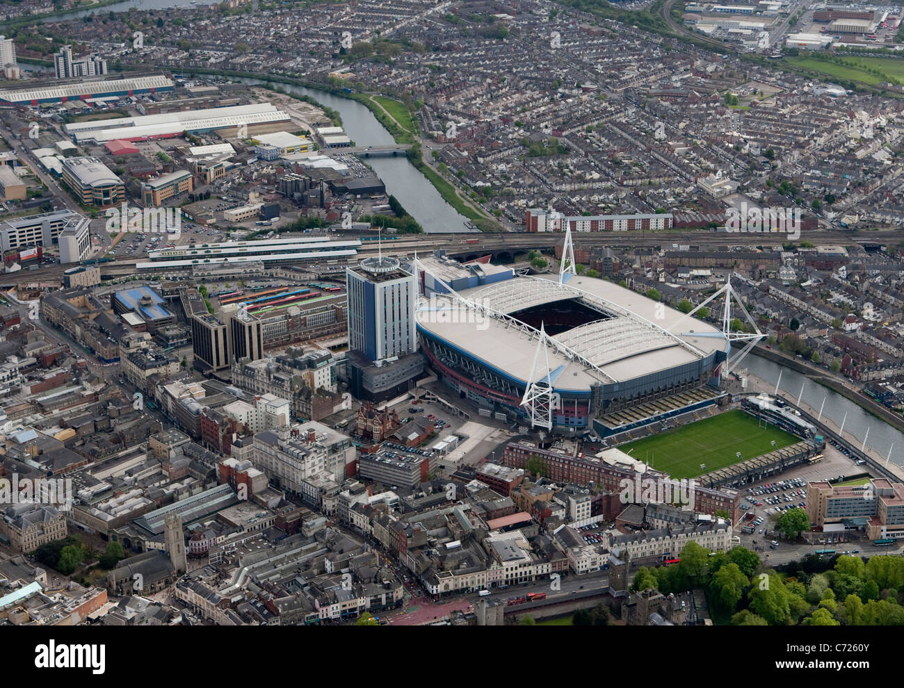 Millennium Stadium Cardiff Aerial High Resolution Stock Photography and ...