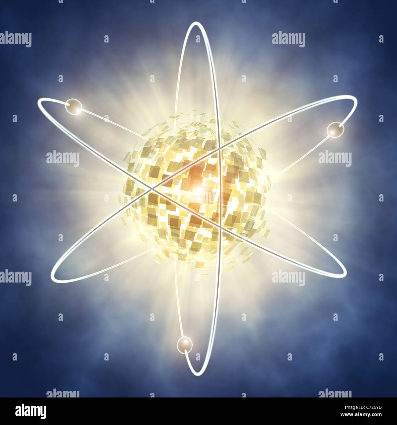 Nuclear fission concept , 3d illustration Stock Photo - Alamy