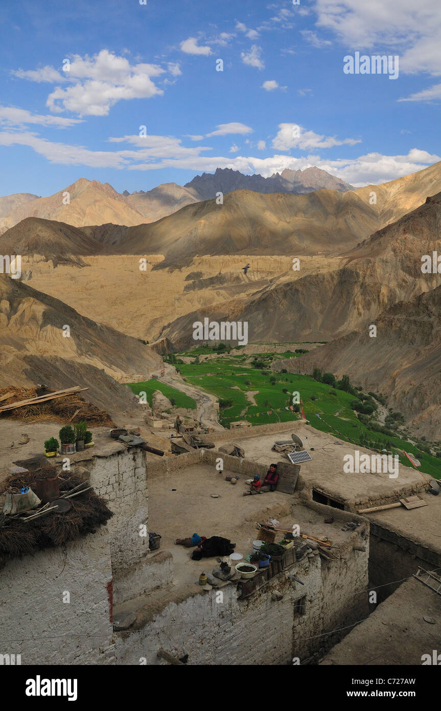 Desolate mountain view from Lamayuru Temple Stock Photo - Alamy