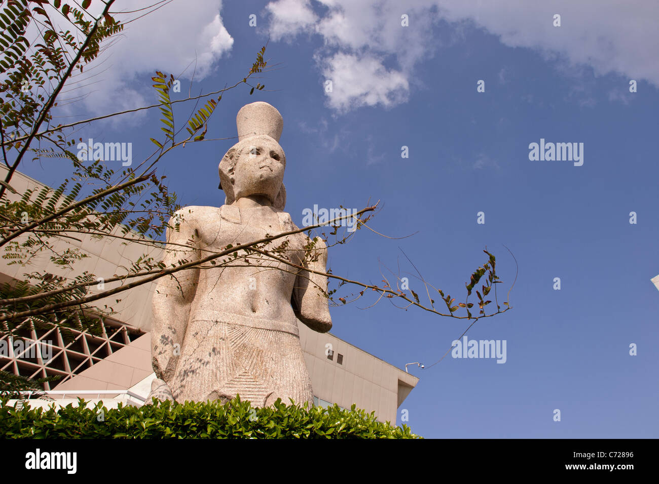 Statue outside Alexandria Library, Alexandria, Egypt Stock Photo - Alamy