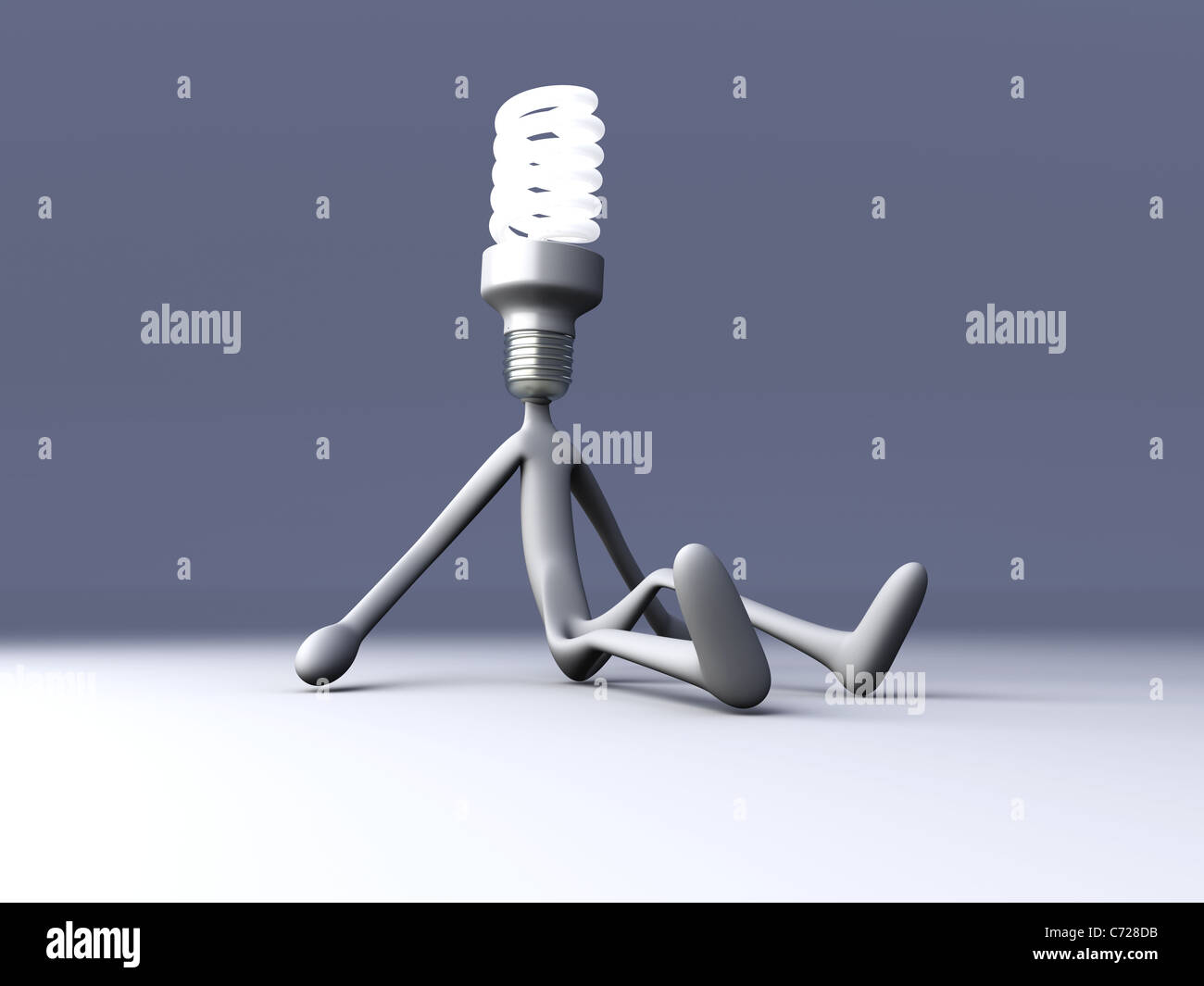 Figure man save bulb hi-res stock photography and images - Alamy