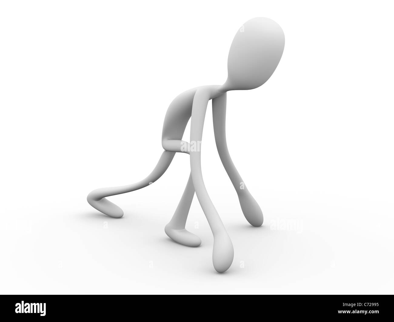 A cartoon runner in starting position Stock Photo - Alamy