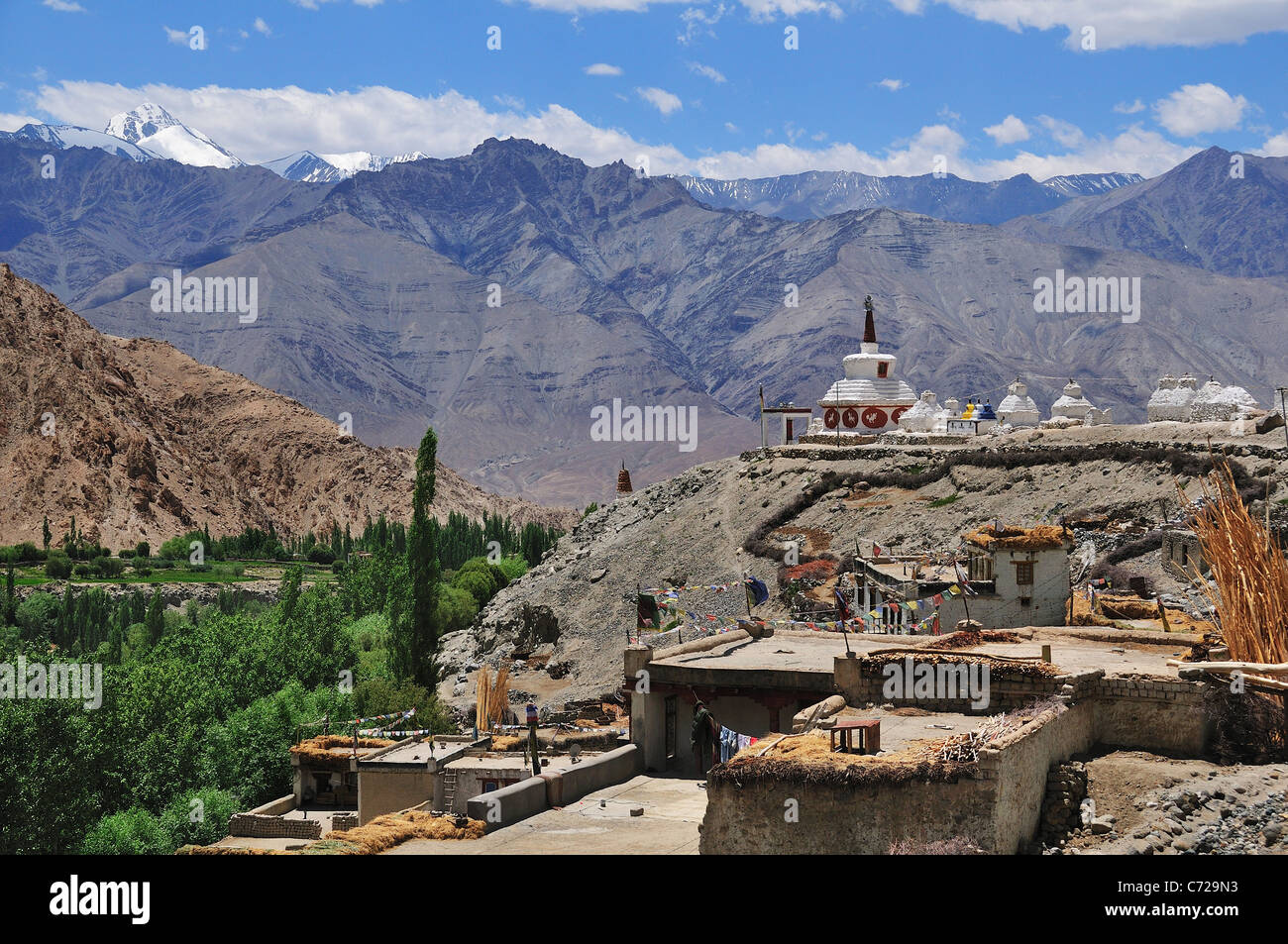 View of Phyan village at the entrance to the village Stock Photo - Alamy