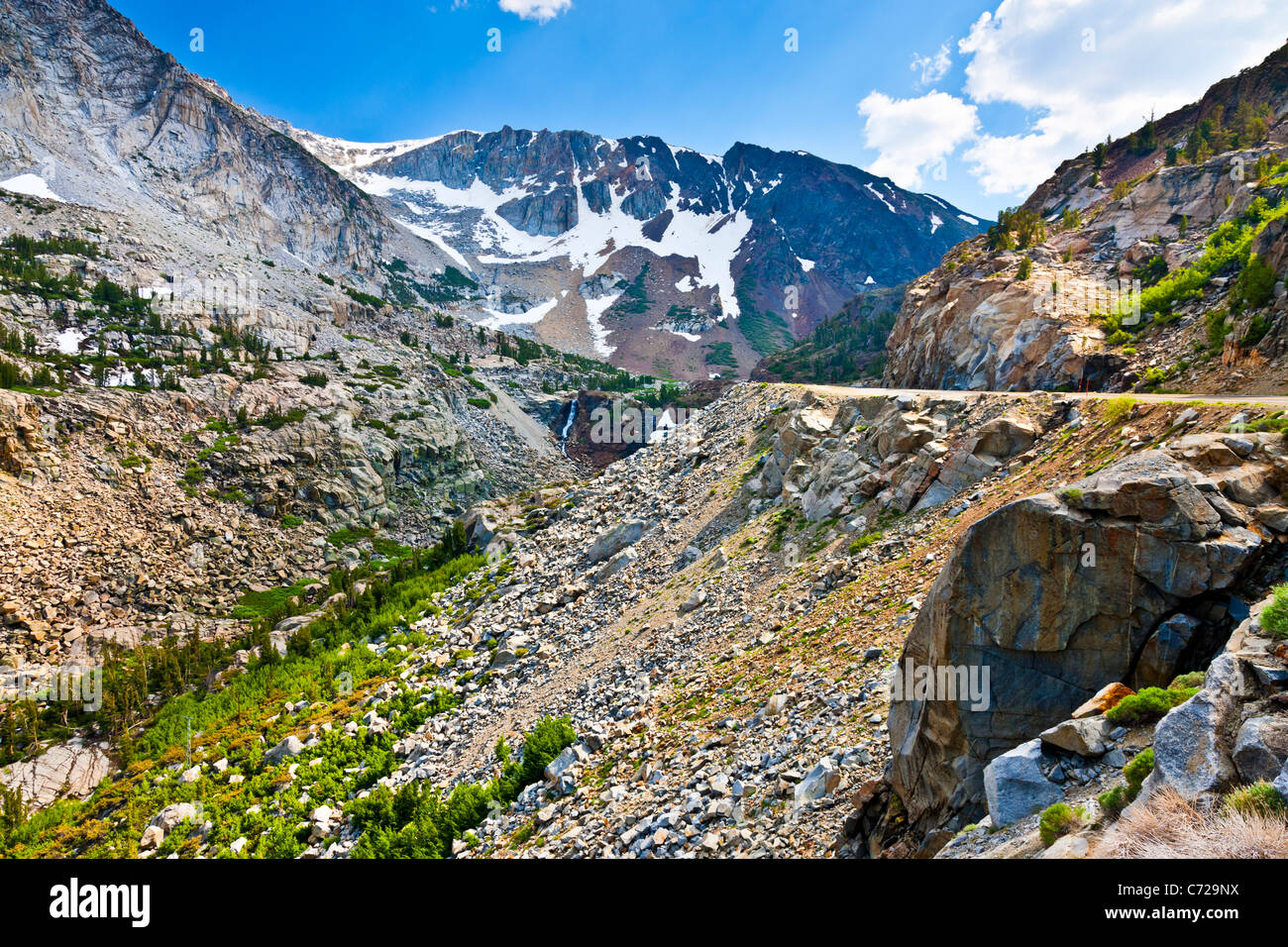 Lee Vining grade of Tioga Pass Road, east of Yosemite National Park ...