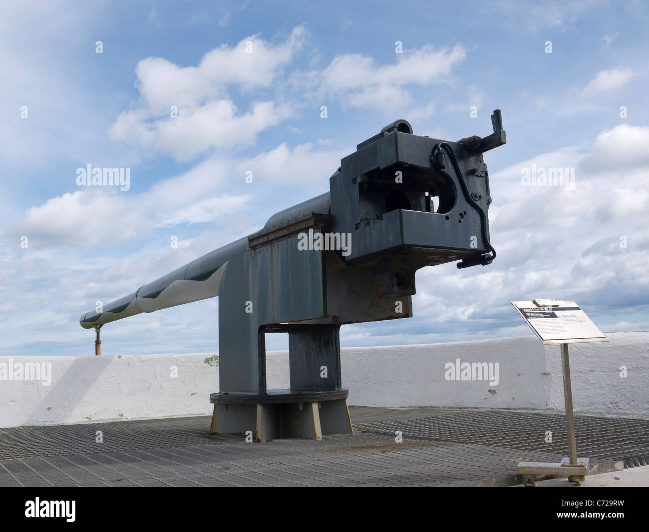 A second world war 6" gun for coastal defence and anti aircraft at the ...