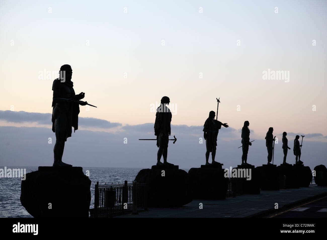 Statues guanche kings candelaria tenerife hi-res stock photography and ...