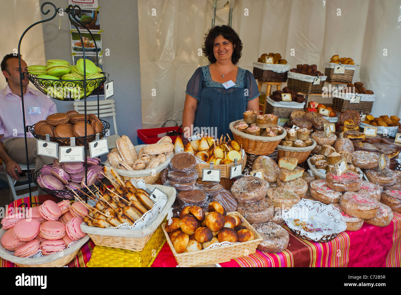 Paris, France, Portrait, Woman, local vendor French Food Festival, "St ...