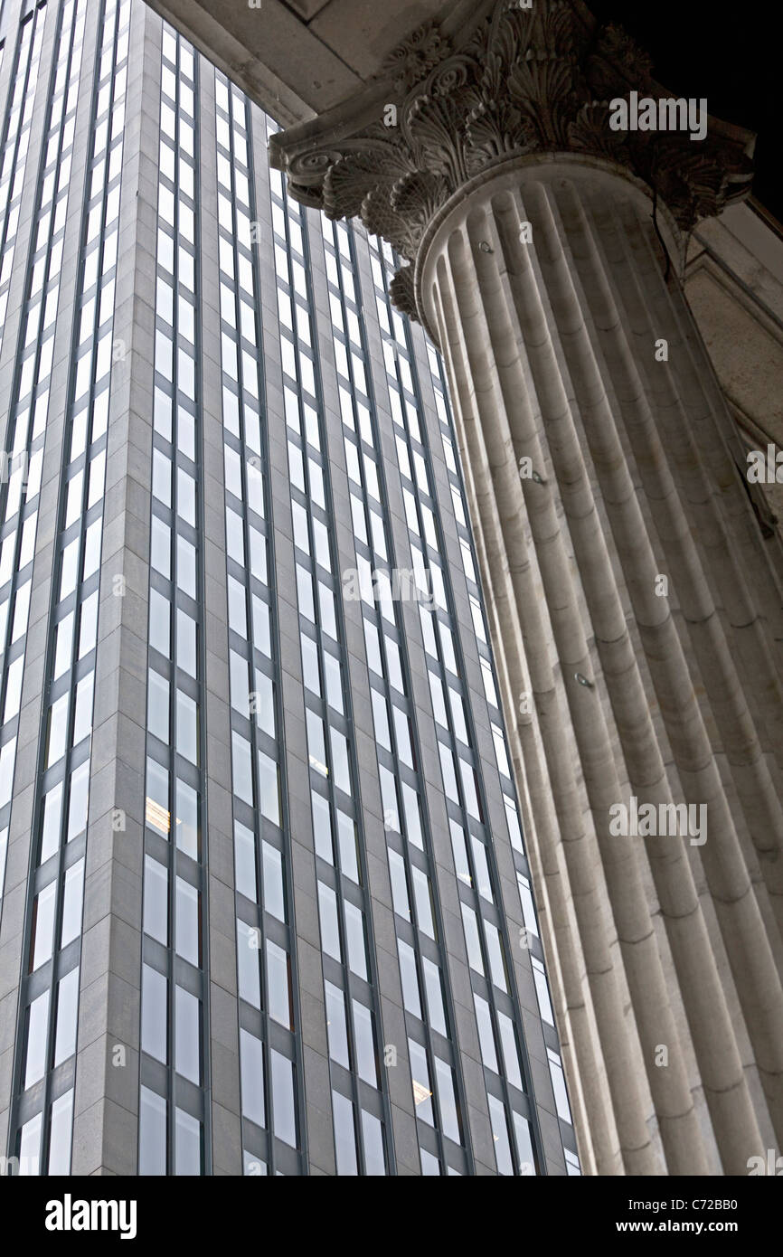 Canada,Quebec,Montreal, Montreal, columns of the Bank of Montreal ...