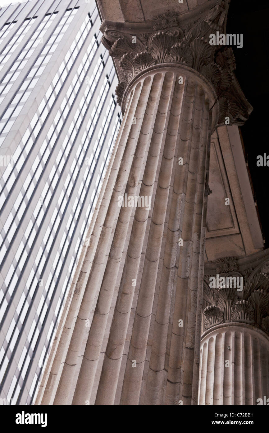 Canada,Quebec,Montreal, Montreal, columns of the Bank of Montreal ...
