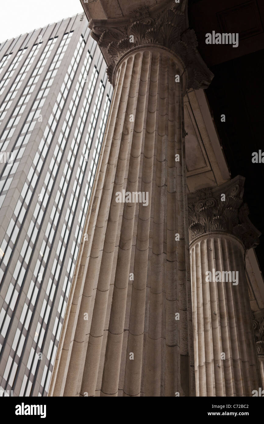 Canada,Quebec,Montreal, Montreal, columns of the Bank of Montreal ...
