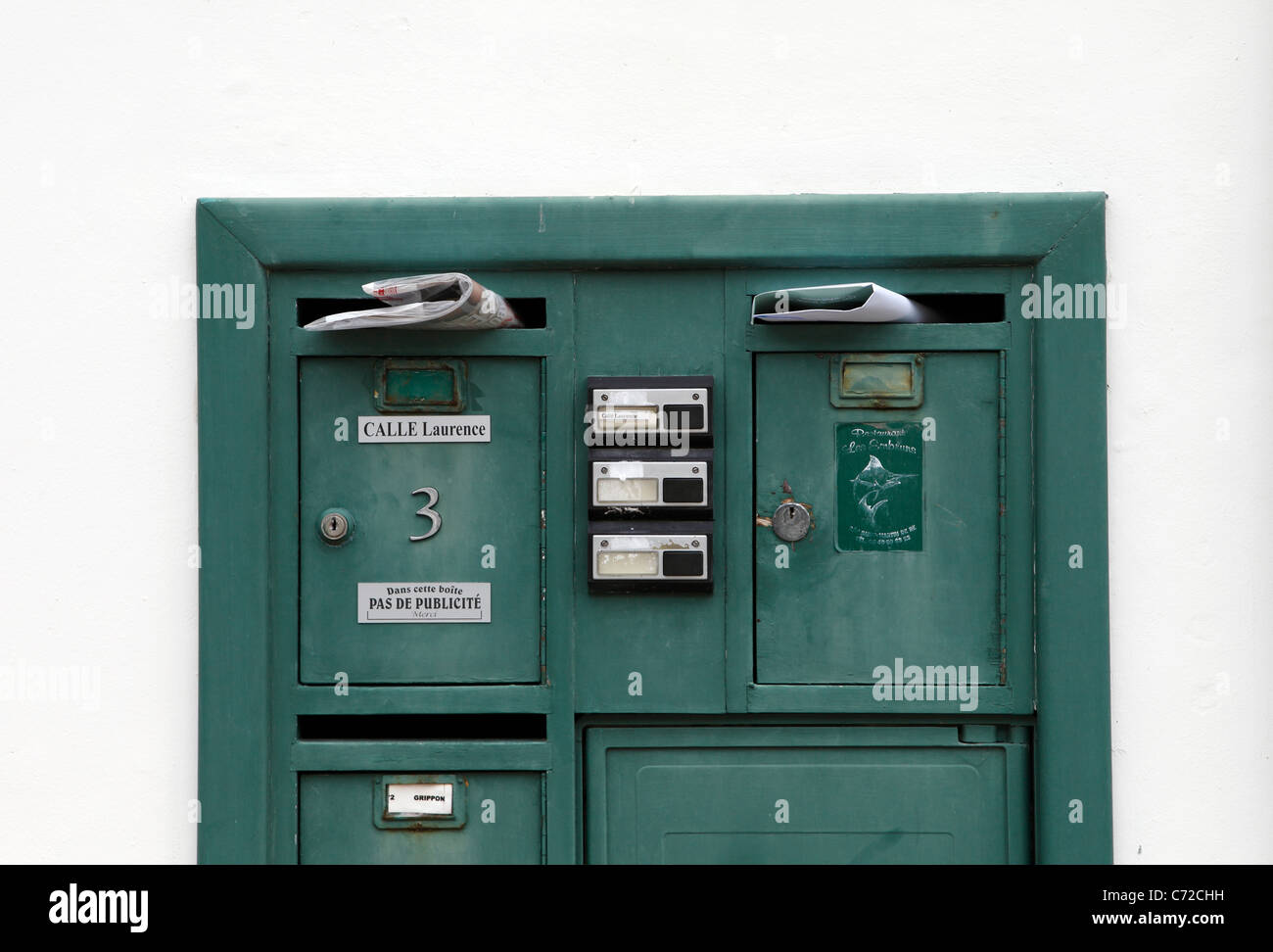 French post box hi-res stock photography and images - Alamy