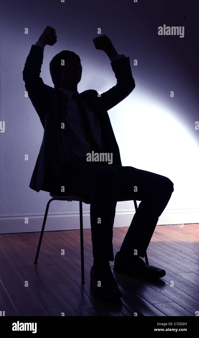 Silhouette man punching air hi-res stock photography and images - Alamy