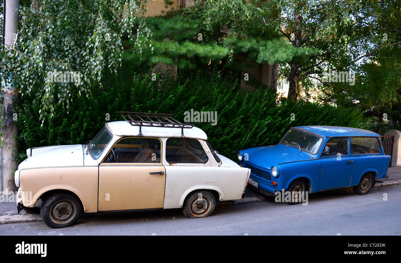 Two trabant car in the city Stock Photo - Alamy